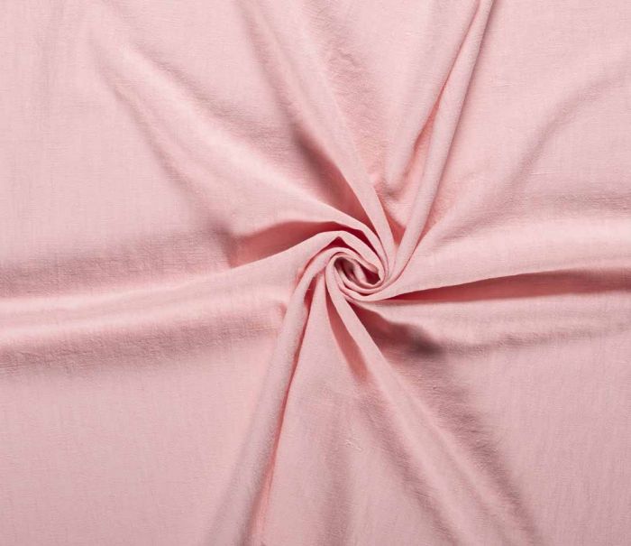 Bio Washed Linen Touch Fabric | Mid Pink