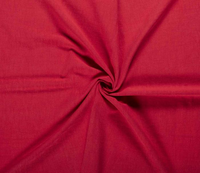 Bio Washed Linen Touch Fabric | Red