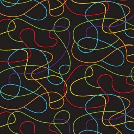 Wild & Bright Cotton Fabric | Squiggle