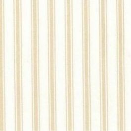 Ticking Stripe Cotton Fabric Print | Tan