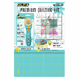 Premium Olfa Rotary Cutter, Mat & Ruler Set | Aqua