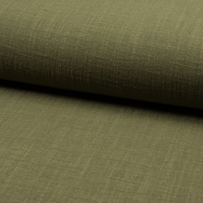 Summer Slubbed Cotton Fabric | Khaki