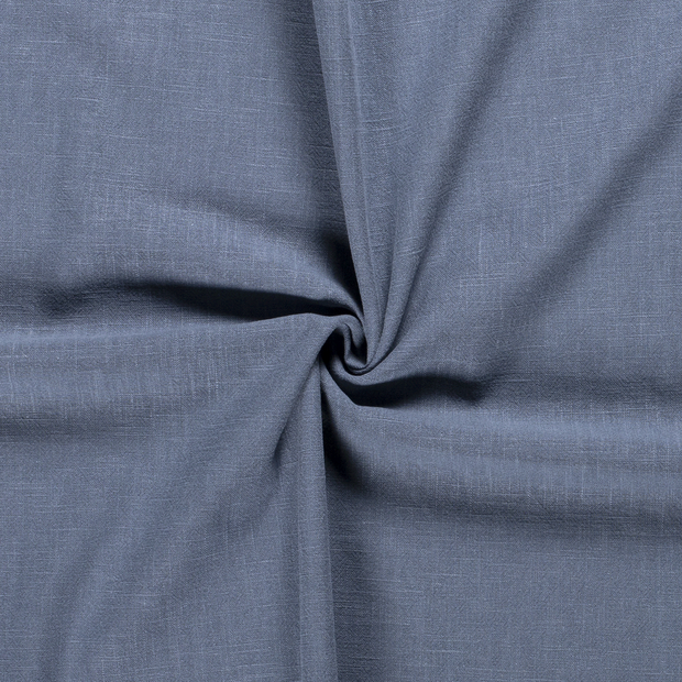 Bio Washed Linen Touch Fabric | Indigo