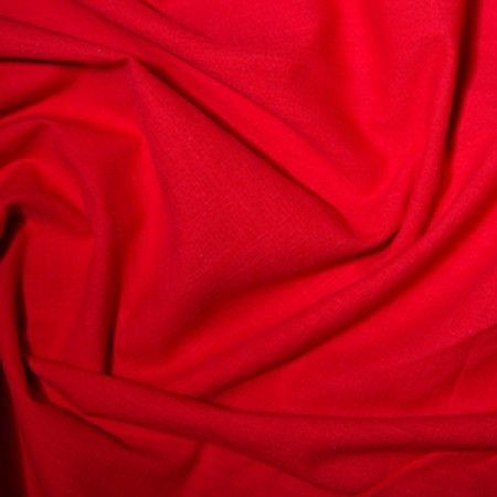 Linen Look Cotton Fabric | Red