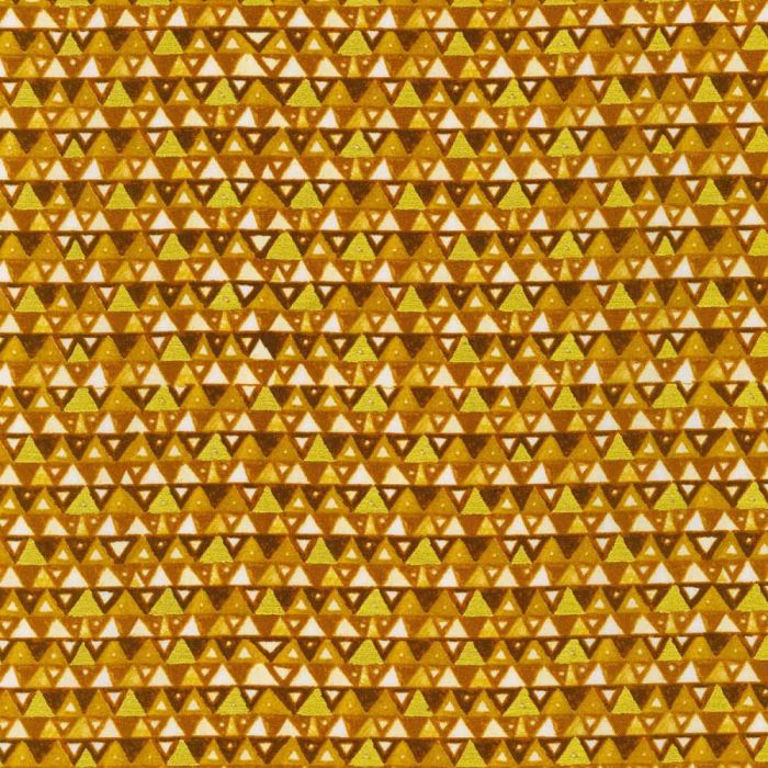 Metallic Robert Kaufman Fabric | Gustav Klimt - Triangles Gold