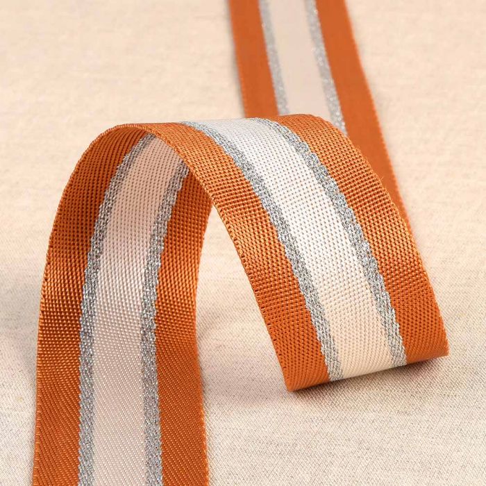 Webbing Metallic Polyester Gloss - 40mm | Mustard