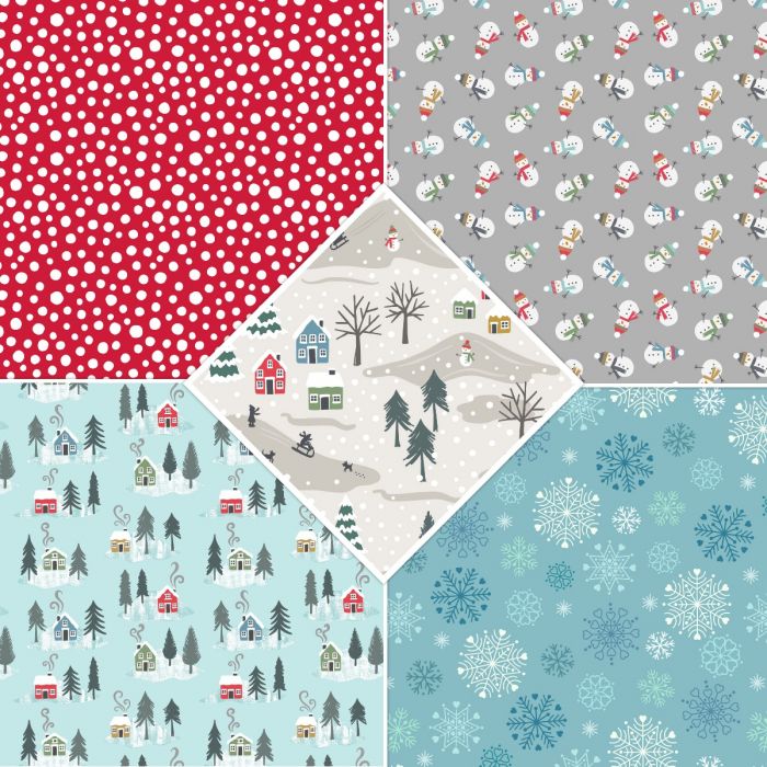 Snow Day Flannel Lewis & Irene | Fat Quarter Pack 2