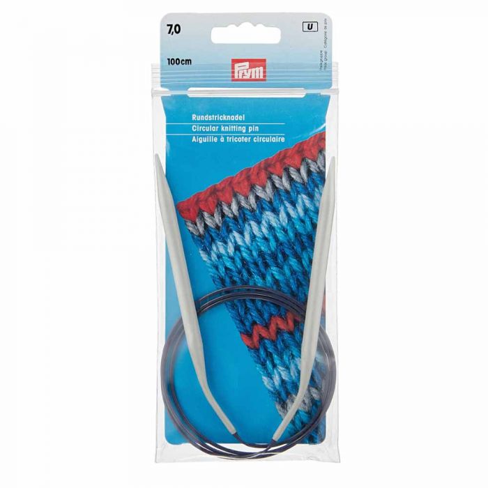 Circular Knitting Needle Aluminium, 100cm x 7mm | Prym
