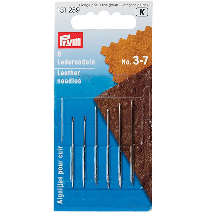 Leather Needles, Triangular Point, Asst No. 3-7 | Prym