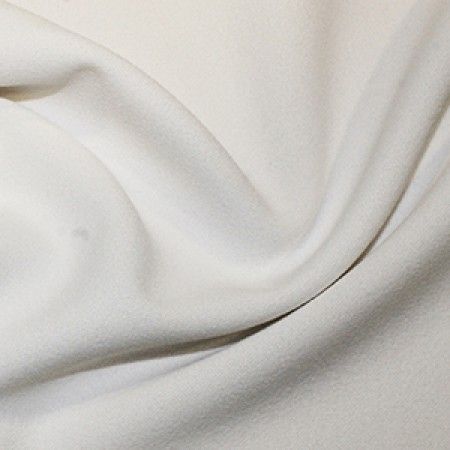 Heavy Scuba Crepe Fabric | White