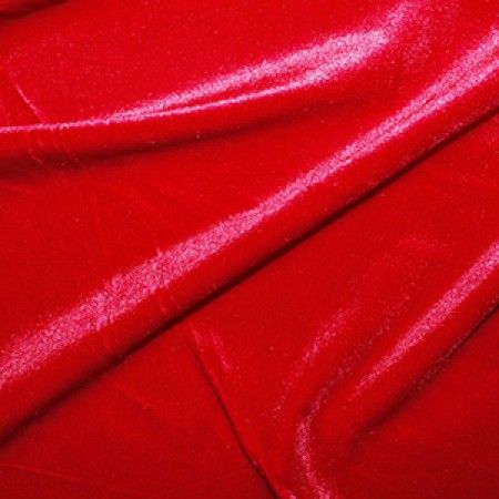 Velour Velvet Fabric | Red