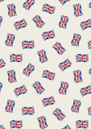 Jubilee Fabric | Union Jack Hearts Black