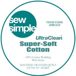 Organic Pure Cotton Wadding Strips 2.5" x 25 Yards